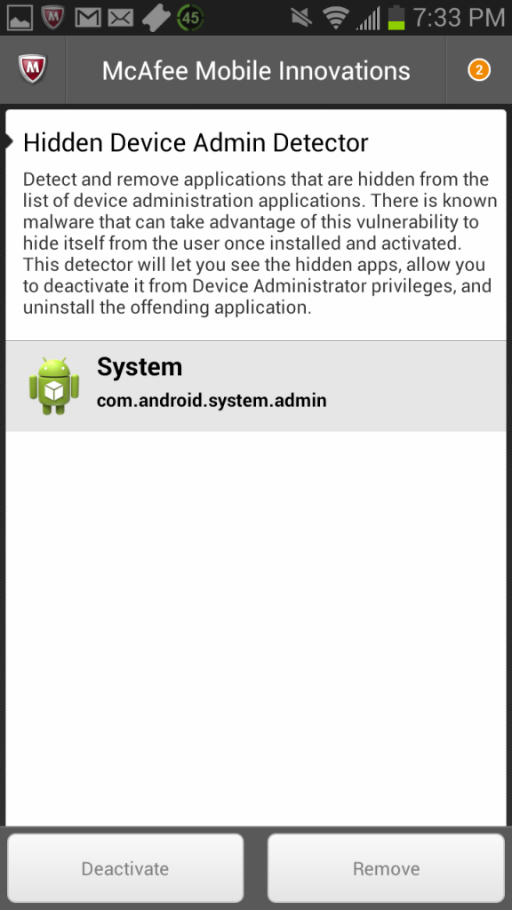 McAfee Hidden Device Admin Detector – Free Protection from Android ...