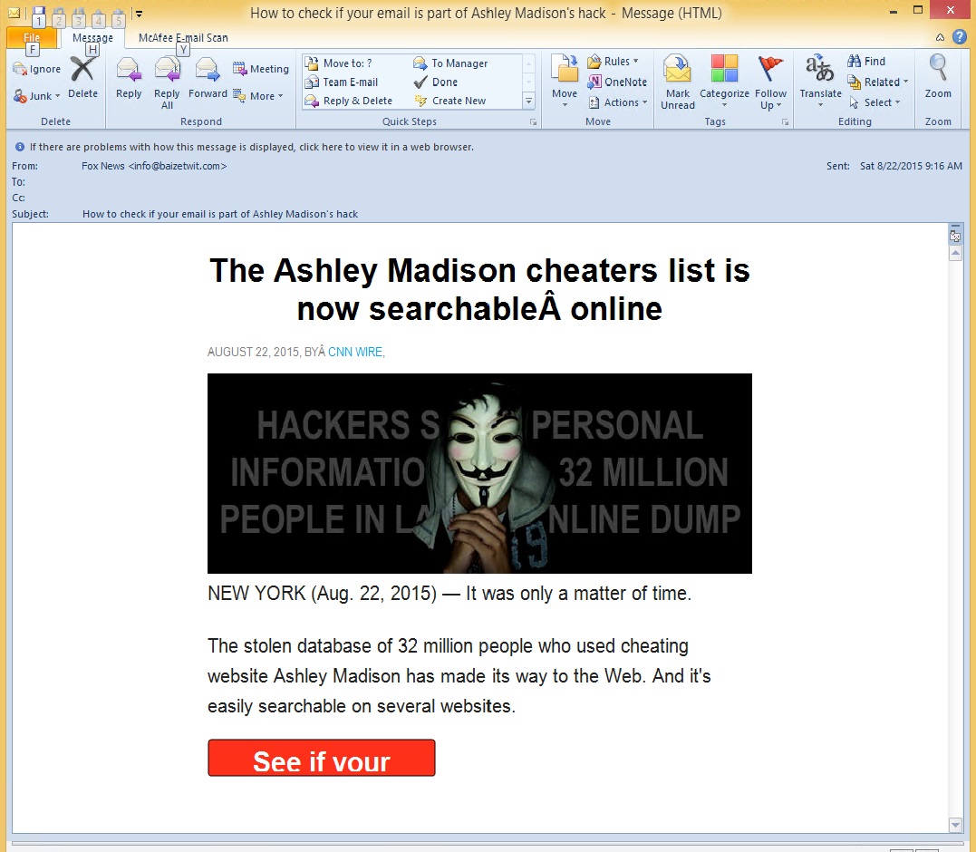 AshleyMadison Hack Demonstrates Power of Scam Artists | McAfee Blog