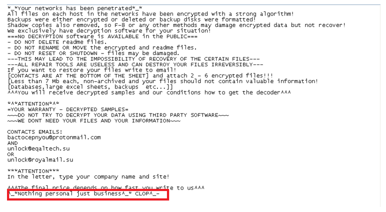 Clop Ransomware | McAfee Blog