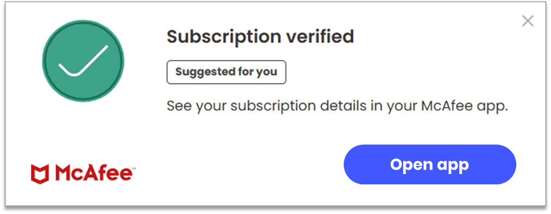 Activate preinstalled McAfee app on Windows | McAfee Support
