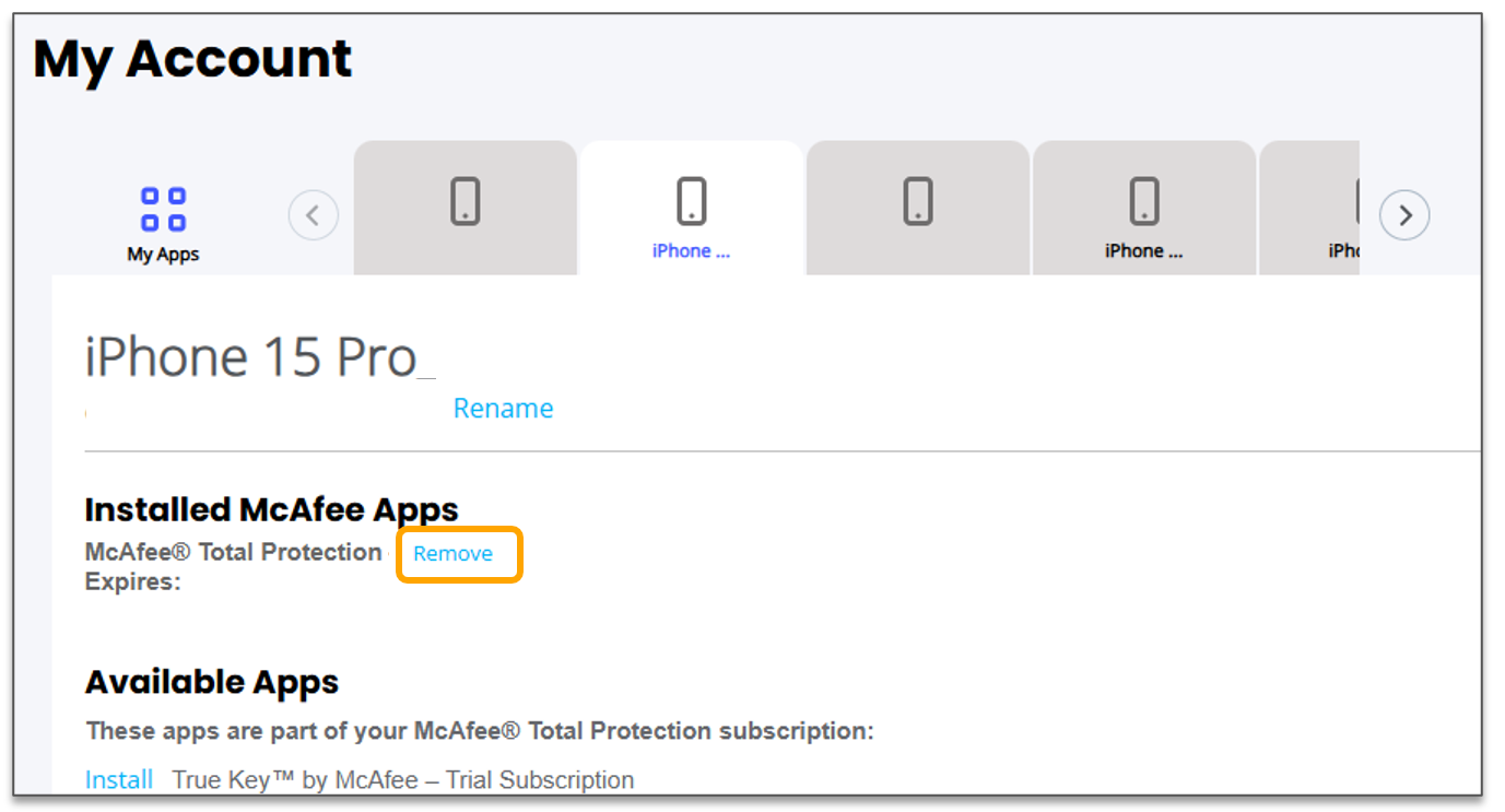 Deactivate and release a McAfee software license | McAfee Support