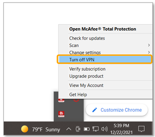 Use Secure VPN on Windows | McAfee Support