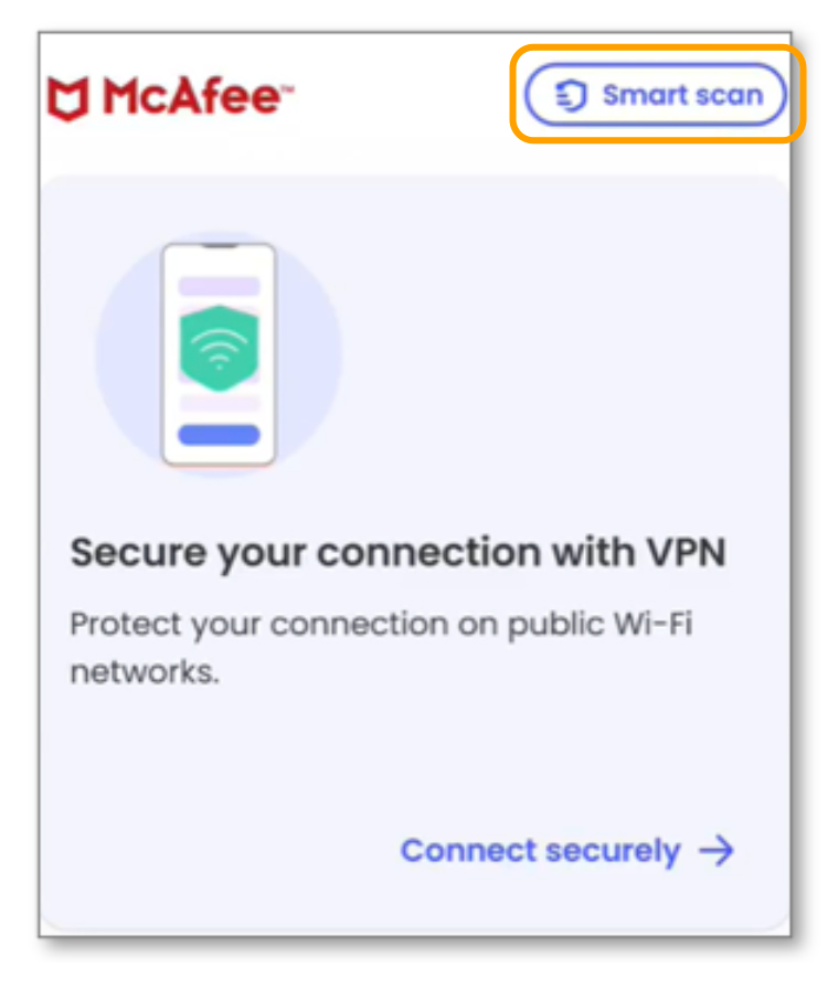 Run Smart Scan in McAfee Security | McAfee Support