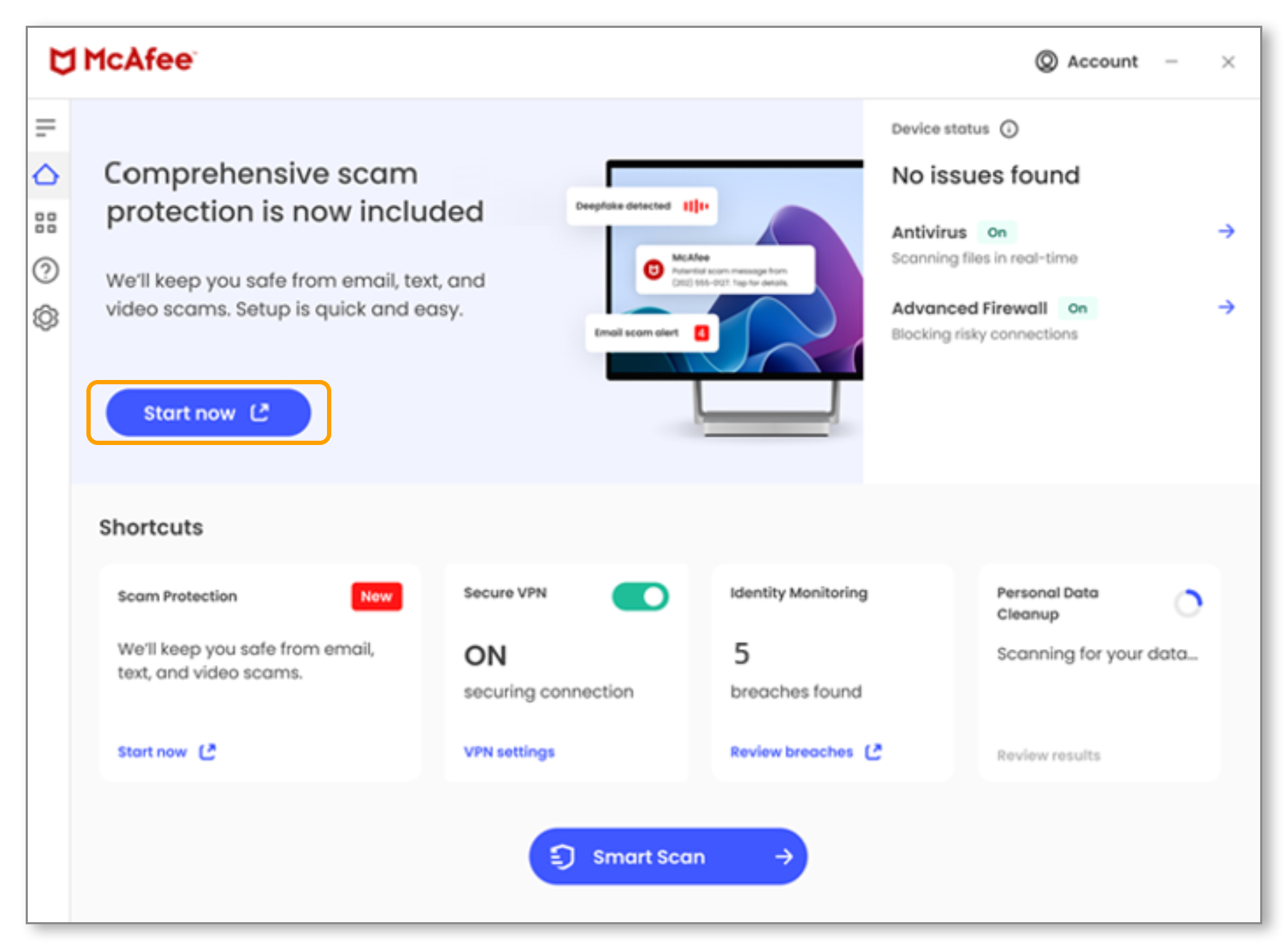 Get started with Scam Detector | McAfee Support