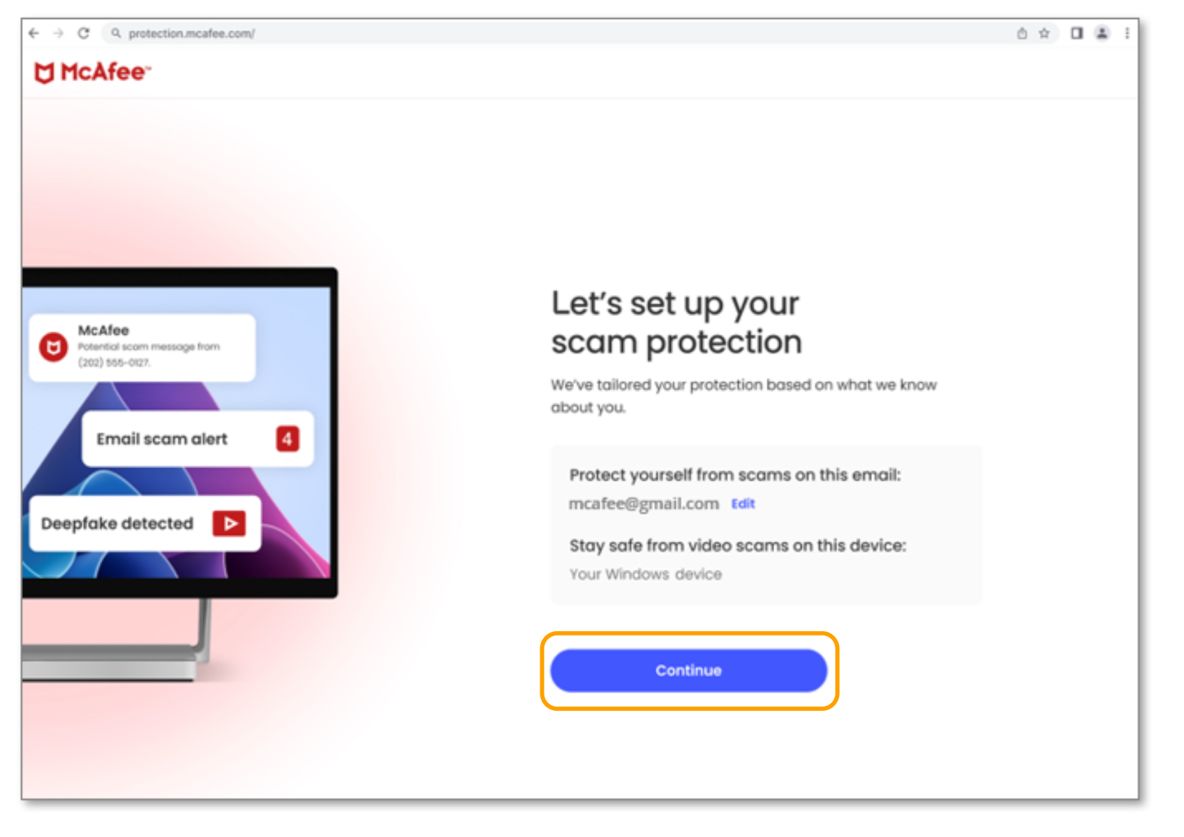Get started with Scam Detector | McAfee Support