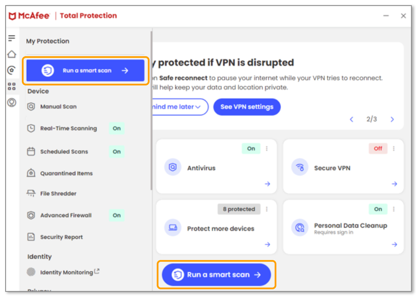 Scan your PC or Mac for viruses and threats | McAfee Support